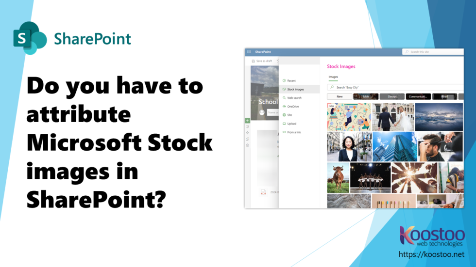 SharePoint: Using Microsoft Stock images in SharePoint intranets | Koostoo