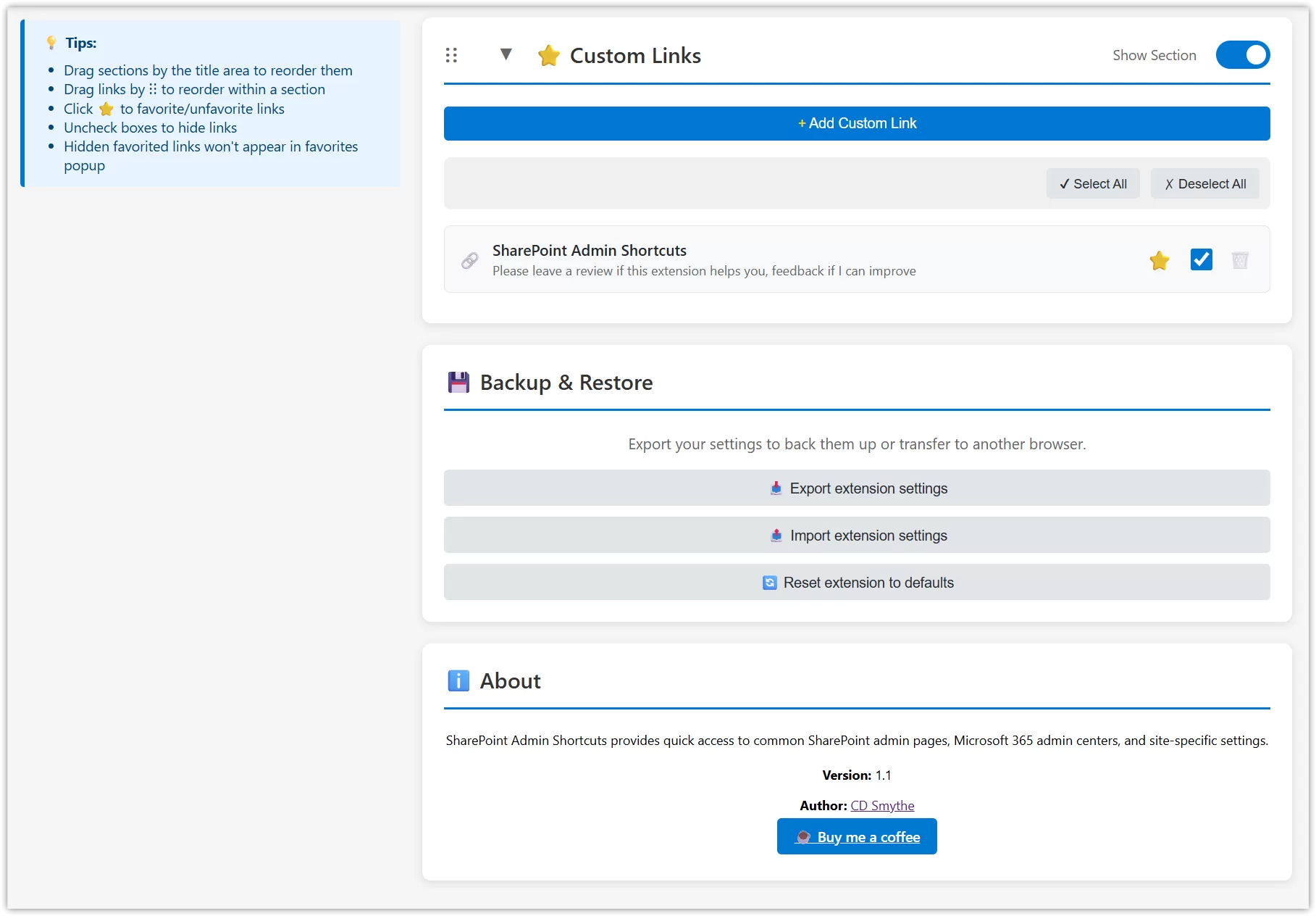SharePoint: SharePoint Admin Shortcuts Chrome Extension | Koostoo